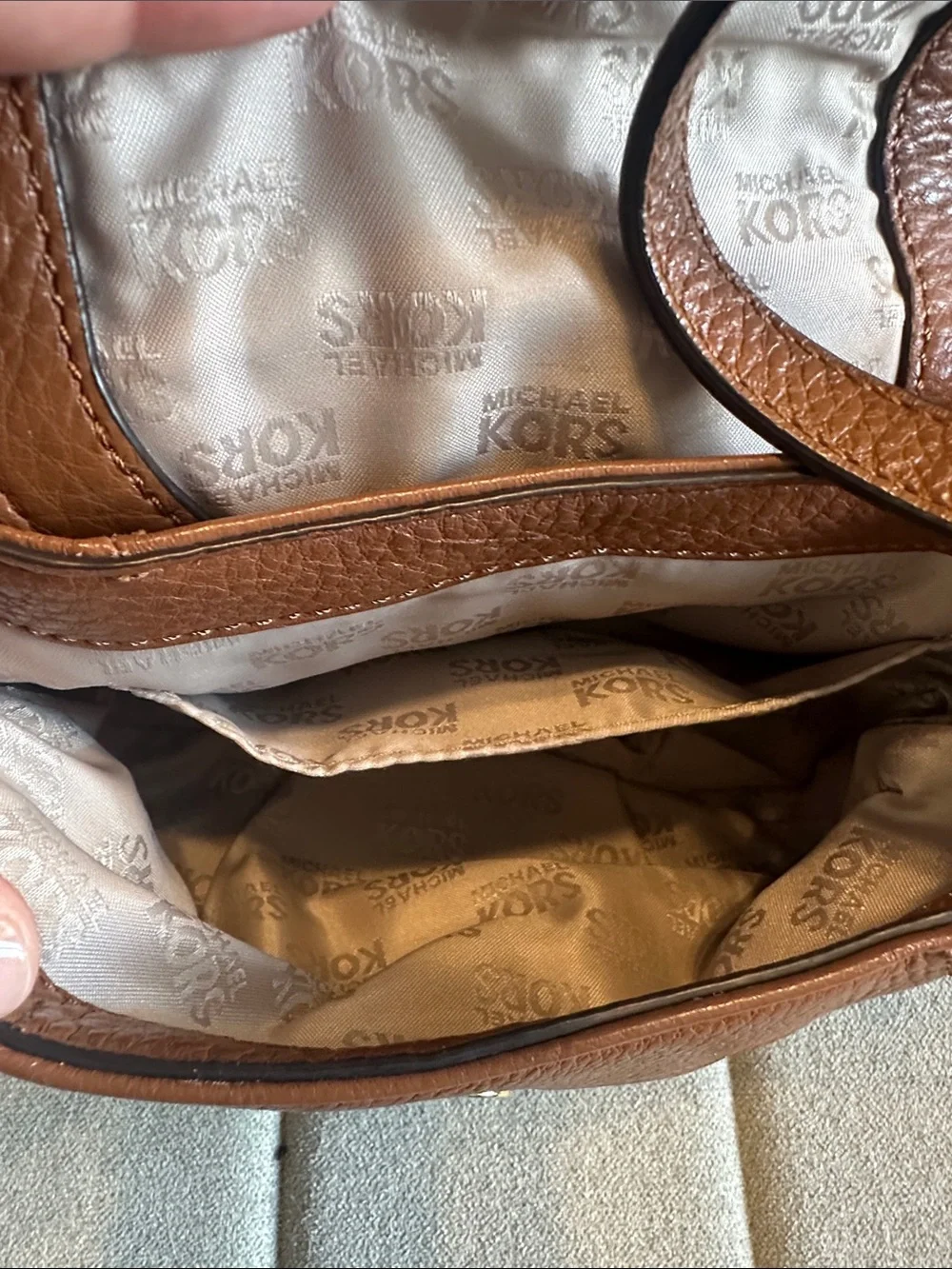 Michael Kors | Bags | Michael Kors Cognac Leather Crossbody Bag With ...